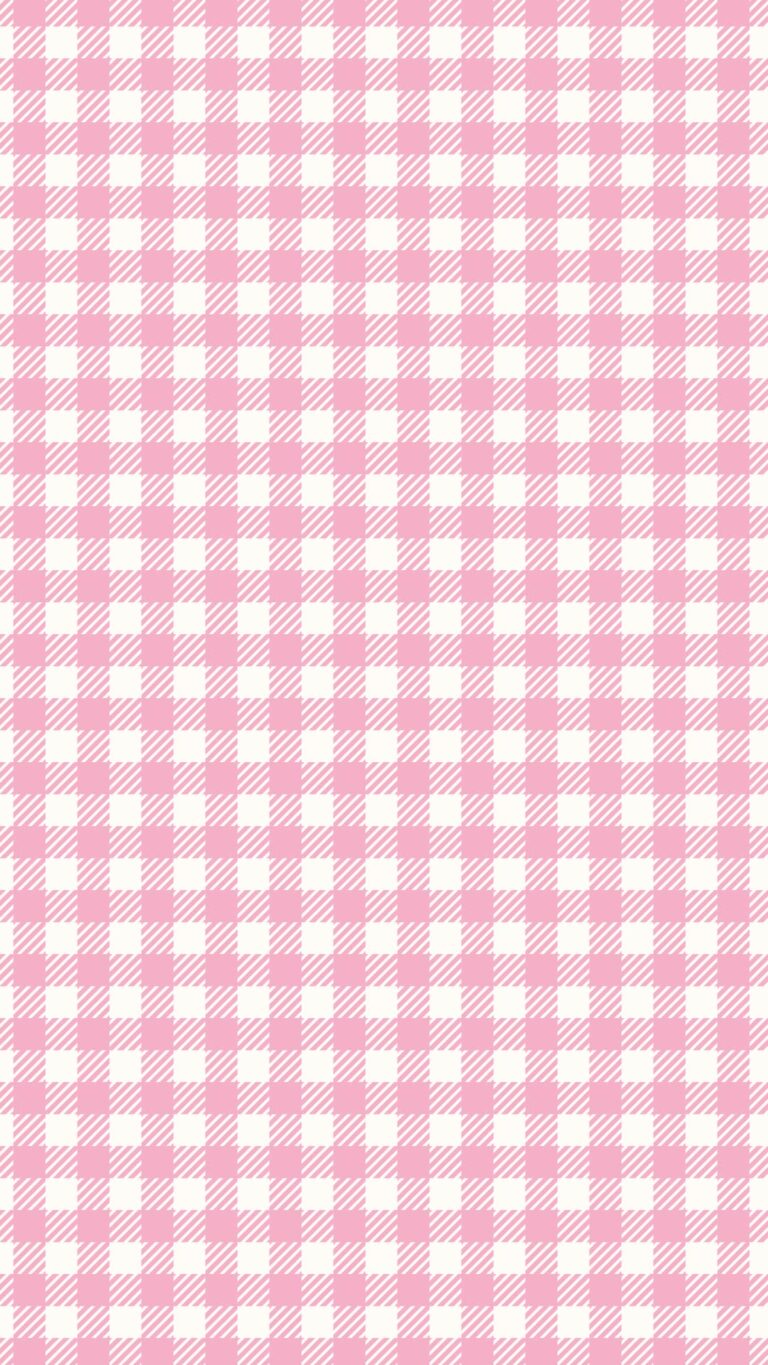 白い背景にピンクのギンガムチェックのパターン | PIRIRITO