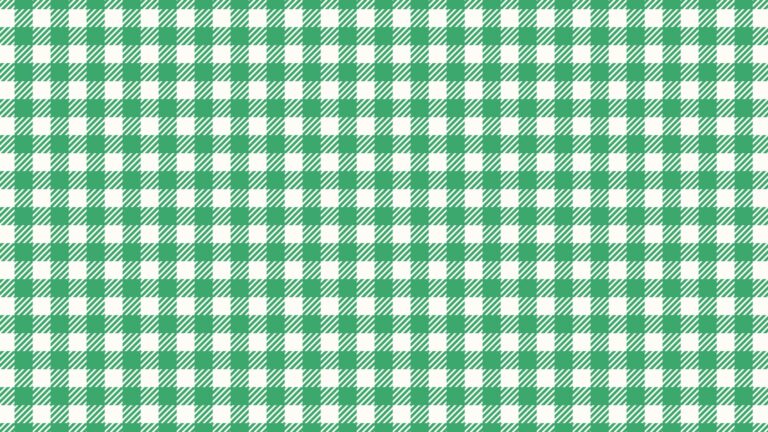 白い背景に緑のギンガムチェックのパターン | PIRIRITO