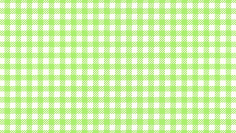 白い背景に黄緑のギンガムチェックのパターン | PIRIRITO